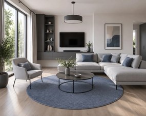 Vopi, Kusový koberec Astra šedá kruh, 100x100 (průměr) kruh, šedá, chodba / předsíň