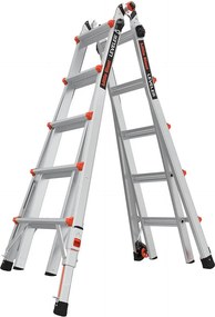 Little Giant Leveler - hliníkový kloubový žebřík do nerovného terénu dosah: štafle 335 / žebřík 579 cm, Leveler: Model 22