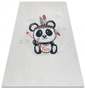 Koberec protiskluzový BAMBINO 1129 Panda pro děti - krémový