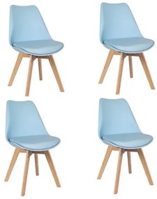 LuxuryForm Jídelní židle  Bali - modrá - SET 4 ks