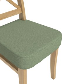 Sedák na židli IKEA Ingolf barva zelená látka pletený vzor