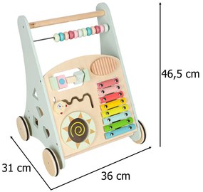 IKK Dřevěné chodítko s počítadlem modré