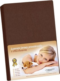 Bellatex Jersey LUX Hnědá 180x200 cm