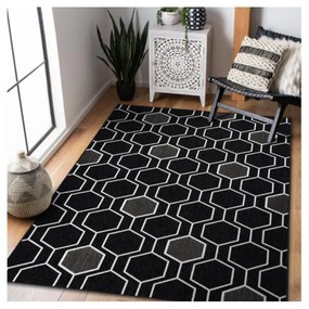 Kusový koberec Hexa černý 120x170cm
