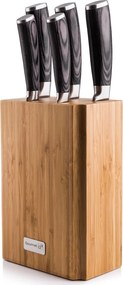 Sada nožů G21 Gourmet Stone 5 ks + bambusový blok [6002238]