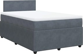 Box spring postel s matrací tmavě šedý 120x190 cm samet 3287681
