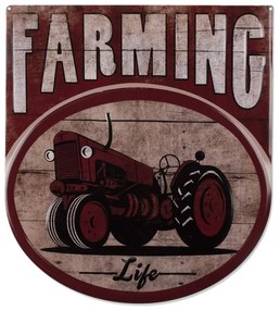 Nástěnná kovová cedule Farming Life – 50x1x56 cm