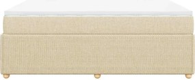 Box spring postel s matrací krémová 140x190 cm textil 3285572