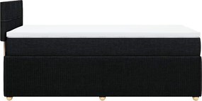 Box spring postel s matrací černá 80 x 200 cm textil 3289585