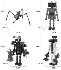 Skibidi Toilet figurky - stavebnice Varianta: 330 ks