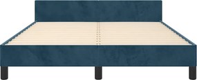 Rám postele bez matrace tmavě modrý 140x190 cm samet 3125999