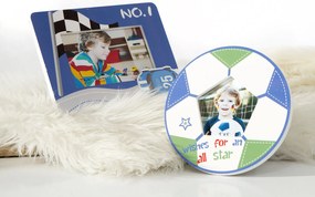 DŘEVĚNÝ DEKORAČNÍ RÁMEK ALEX (04) PRŮMĚR 18 CM BÍLÝ