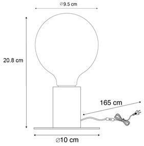 Vánoční stolní lampa zlatá vč. LED čiré skleněné hvězdy - Facil