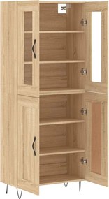 Skříň highboard dub sonoma 69,5 x 34 x 180 cm kompozitní dřevo 3198372