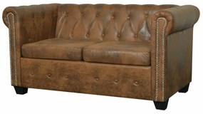 Pohovka Chesterfield 2-sedák umělá kůže Dekorhome