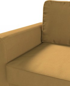 Potah na pohovku IKEA Backabro,  3-místná, rozkládací barva žlutá látka pletený vzor
