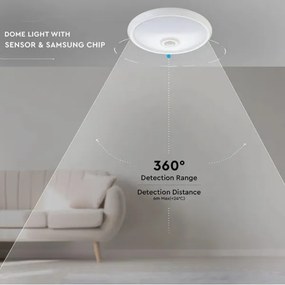 LED Stropní svítidlo se senzorem SAMSUNG CHIP LED/12W/230V 4000K