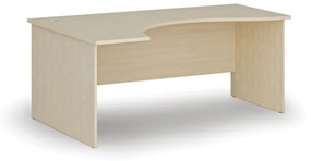 Ergonomický kancelářský pracovní stůl PRIMO WOOD, 1800 x 1200 mm, levý, bříza