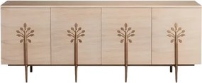 Komoda Stilig ST307 180 cm dub bílý/zlatá