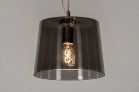 Závěsné designové skleněné svítidlo do kuchyně Viktoria Nero