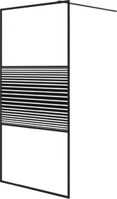 Sprchová zástěna walk-in černá 100 x 195 cm čiré ESG sklo 152147