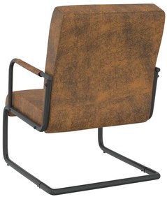 Konzolová židle hnědá textil,  325798