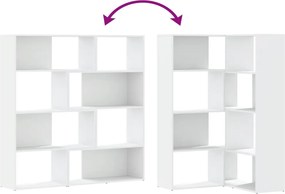 Rohová 4patrová knihovna bílá 85 x 85 x 140 cm kompozitní dřevo 3307810