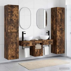 Sada koupelnového nábytku 5 ks Kouřový dub 33 x 34,5 x 160 cm 3406008
