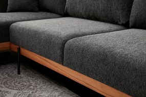 Hanah Home Rohová pohovka LIVA tmavě šedá levá 287 cm 825BLC2813