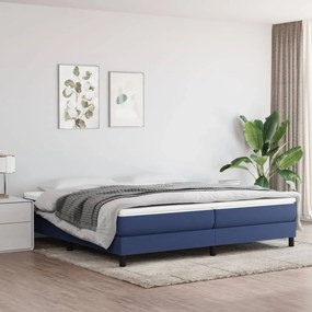 Box spring postel s matrací modrá 200x200 cm textil,  3144107