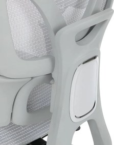 Kancelářská ergonomická židle PORTE II — síťovina, šedá