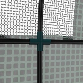 Zelený tunelový skleník Outsunny pro zahradu 1,8x1,8x2 m, UV odolný skleník se 2 rolovacími dveřmi a okny, ocel a PE