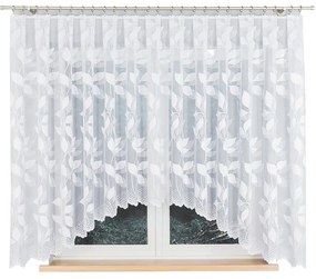 Dekorační oblouková krátká záclona na žabky MARTYNA 160 bílá 420x160 cm MyBestHome