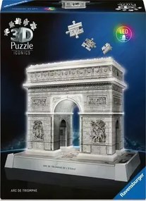 Ravensburger 3D Puzzle Iconics: Vítězný oblouk (Noční edice) / 216 díl