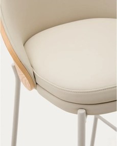 Béžová/v přírodní barvě barová židle (výška sedáku 65 cm) Eamy – Kave Home