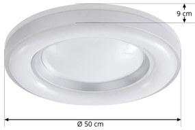 Lindby Aaesha LED stropní bílá/stříbrná Ø50,5cm