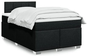 Box spring postel s matrací černá 120x190 cm textil 3285829
