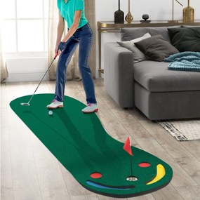 Costway Golfová podložka na odpalování se 3 odkládacími kelímky a 1 skládací