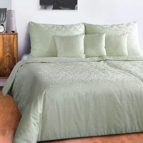 Povlečení Veba BOHEMA Listy v ornamentu světlá zelená Velikost: 140x200 cm + 70x90 cm
