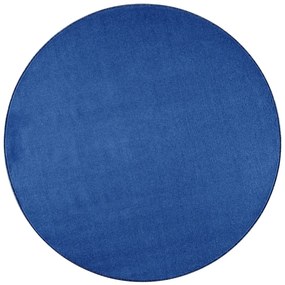 Hanse Home, Kusový koberec Nasty 101153 Blau kruh, 133x133 (průměr) kruh, modrá, chodba / předsíň
