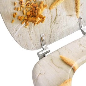WC sedátka s víky 2 ks MDF mořská hvězdice 275911