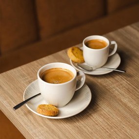 Světle šedý porcelánový podšálek ø 14 cm Nuance – BonBistro