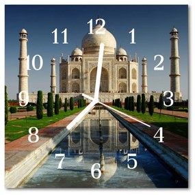 Nástenné skleněné hodiny Taj mahal