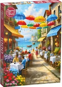 CHERRY PAZZI Puzzle Ulice s deštníky / 1000 dílků / 50 × 70 cm
