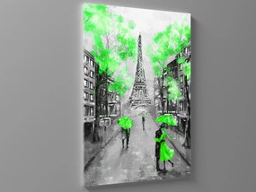 Liox Obraz olejomalba Paříž zelená Rozměr: 100 x 150 cm