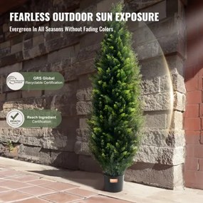 2 Kusů 1,2 m Umělý cedr Topiary Strom Umělá rostlina UV Dekor vnitřní/venkovní