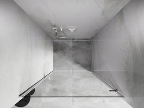 Mexen, Mexen Lunar-B pravé otočné sprchové dveře 90 cm, transparentní, bílé - 832-090-000-20-00-P