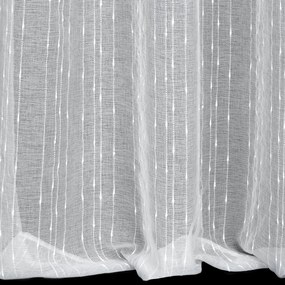 ZÁCLONA NA KROUŽCÍCH BECKY 140X250 CM BÍLÁ