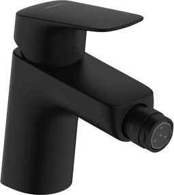 Hansgrohe Logis, páková bidetová baterie 70 s odtokovou soupravou s táhlem, černá matná, HAN-71204670