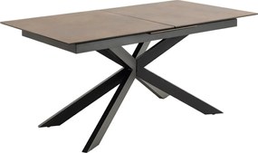 Jídelní rozkládací stůl Irwine 168/210 cm hnědo-černý